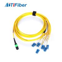China MPO Fiber Optic Patch Cables 12 Core MPO-LC Ribbon Type for sale