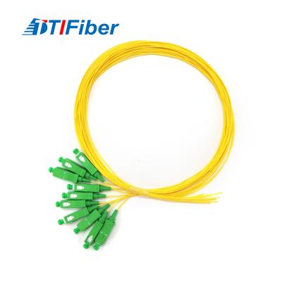 China PVC LSZH Fiber Optic Pigtails 10PCS Single Mode SC APC 0.9mm 1.5M for sale