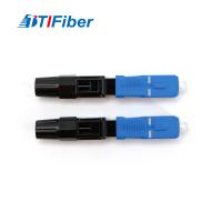 China SC UPC Fiber Optic Fast Connector for FTTH Drop Cable Field Termination 50mm for sale