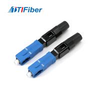 China SC UPC Fiber Optic Fast Connector for FTTH Drop Cable Field Termination 50mm for sale