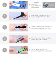 China SC UPC Fiber Optic Fast Connector for FTTH Drop Cable Field Termination 50mm for sale