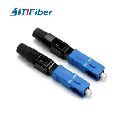 China SC UPC Fiber Optic Quick Connector for FTTH Field Installable 3mm Drop Cable for sale