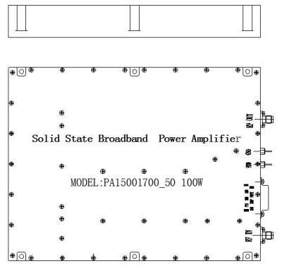 China DC 24V 100W Broadband Power Amplifier 1500-1700MHz with 50dB Gain and 1950mm Length for sale
