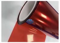 China 50 μm Red PET Release Film Single Side UV Cured Silicone Coating for sale