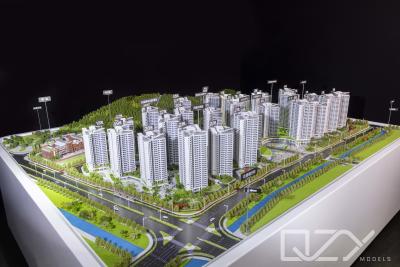 China 1:300 Scale Residential Building Architectural Model with LED Lighting System | ABS Plastic & Acrylic Construction for sale