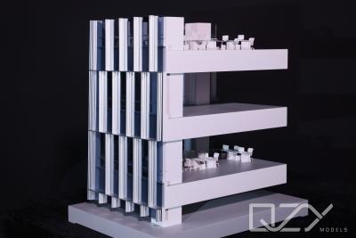 China 1/25 Scale High-End Office Interior Model with LED Lighting - 3D Printed Architectural Display for Real Estate for sale