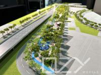 China Sport Oasis Landscape Models with LED Lighting for Government Projects - 10x3m Base Size, 1/300 Scale for sale