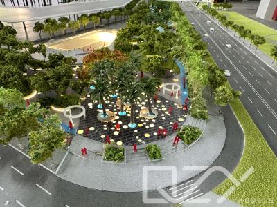 China Sport Oasis Landscape Models with LED Lighting for Government Projects - 10x3m Base Size, 1/300 Scale for sale