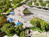 China Sport Oasis Landscape Models with LED Lighting for Government Projects - 10x3m Base Size, 1/300 Scale for sale