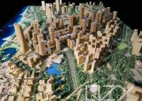 China 1:600 Scale Basswood Architectural Model with LED Lighting for Xiamen TOD Project - 5.4x6m Size, 12 Day Production for sale