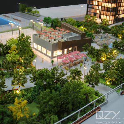 China 1:100 Scale New York Quary Tower Architectural Model - 200cm x 100cm x 150cm, 150KG Weight with Program Lighting for sale