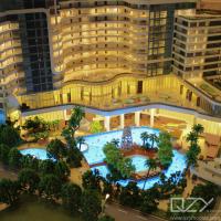 China Sanya Marguerite Resort Hotel Architectural Model 1:100 Scale with 400×300×100cm Dimensions and 4000K Lighting for sale