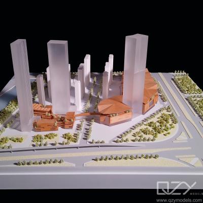 China 1:1000 Scale Commercial Complex Architectural Model - 70cm x 70cm x 45cm, 18KG Lightweight Design with Acrylic and Wood Elements for sale