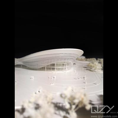 China AECOM Hubei Xunlong Hall Architectural Model 1:500 Scale 200cm Display for Design Competition for sale