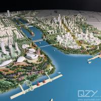 China AECOM Nantong Urban Model 1:1500 Scale with LED Lighting - 200cm Diameter × 20cm Height for sale