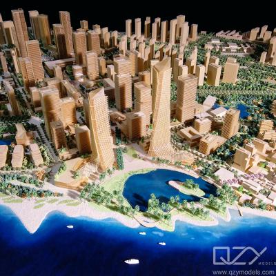 China Aecom 1:500 Scale Xiamen Coastal Urban Planning Model - 200cm x 100cm Basswood Architectural Display for sale