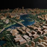 China Aecom 1:1000 Scale Urban Design Model for Quzhou High-Speed Railway Station - 200cm x 100cm Display Model for sale
