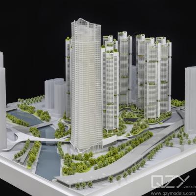 China Aedas Luohu Ship Steps Redevelopment Concept Model 1:600 Scale 200cm Display Architectural Model for sale