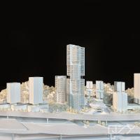 China Aedas Shenzhen Longgang Ecological Intelligence Valley Architectural Model 1:1000 Scale 200cm Display for sale