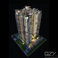 China 1:150 Scale AVIC Luxury Apartments Architectural Model 200x100cm Display with ABS Acrylic Construction for sale