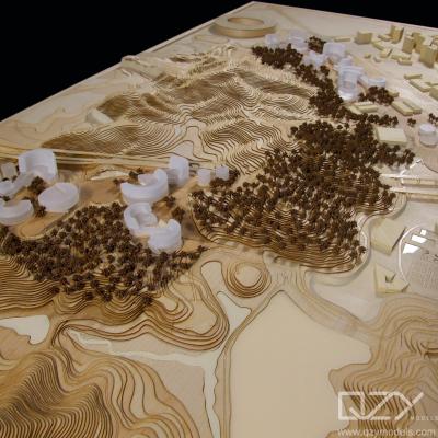 China CUHK Shenzhen Campus Architectural Model 1:1500 Scale - 200cm x 100cm Display with ABS and Acrylic Construction for sale