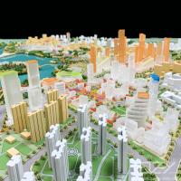 China CAUPD 1:2000 Scale Urban Design Model - Guangzhou Sino-Singapore Knowledge City Architecture Display 200x100cm for sale
