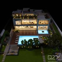 China 1:50 Scale Cavalli Luxury Villa Architectural Model - 200cm x 100cm Display with Illumination for sale