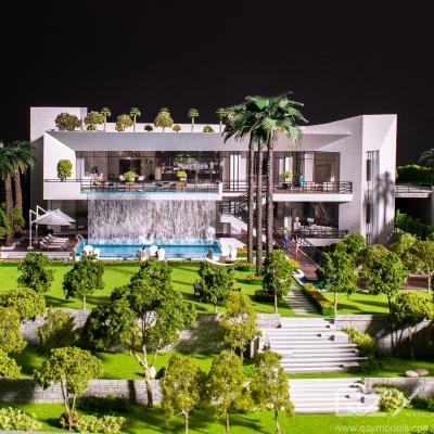 China DAR GLOBAL 1:50 Scale Monochrome Architecture Structural Model - Versace Villa Saudi Arabia 200cm Display for sale