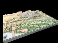 China EMBT Natural Architectural Landscape Model 1:500 Scale - Shenzhen Mangrove Park Display Model 200cm × 100cm for sale