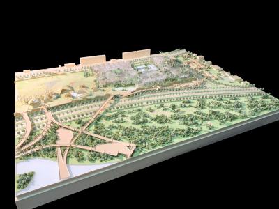 China EMBT Natural Architectural Landscape Model 1:500 Scale - Shenzhen Mangrove Park Display Model 200cm × 100cm for sale