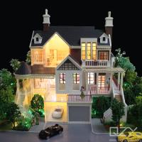 China 1/25 Scale Oak Forest Villas Architectural Model 200x100cm Display with Realistic Interior Details and ABS/Acrylic Construction for sale