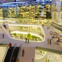 China 1:150 Scale Hainan Mova Plaza Shopping Mall Architectural Model - 200cm x 100cm Display with Elevator Show Technology for sale
