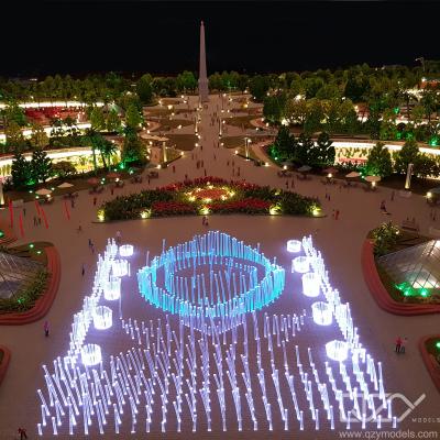 China 1:150 Scale MOVA PLAZA Architectural Model 200x100cm Commercial Shopping Center Display with Music Fountain for sale