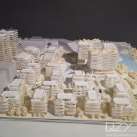 China Qingdao BGI Architectural Concept Model 1:750 Scale - 200cm x 100cm Display with Wood & Acrylic Materials for sale