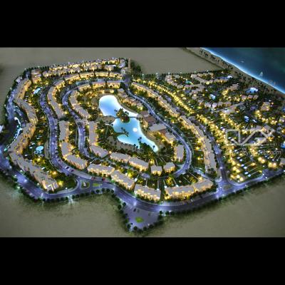 China White Bay Egypt 1:500 Scale Architectural Model - 200cm Display with 6000K/4000K Lighting System for sale