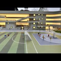 China 1:60 Scale Metal Outdoor School Architectural Model - BASIS International School with 100KG Weight and 4000K Lighting for sale