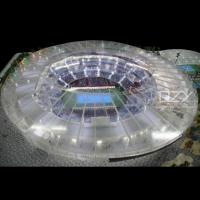 China ODM Miniature Architectural Stadium Model 1:75 Scale Tennis Center with 30% Transparent Roof and Lighting Effects for sale