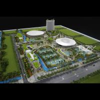 China ODM Scale Miniature Building Model 1:300 Hengqin International Tennis Center with 17 Training Courts for sale