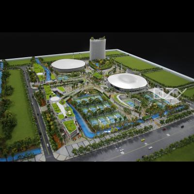 China ODM Scale Miniature Building Model 1:300 Hengqin International Tennis Center with 17 Training Courts for sale