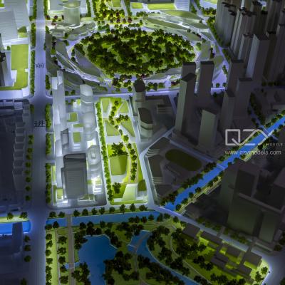 China HUAYI 1:2000 Scale Architectural Model - Bao'An Chuangye Road Urban Design 200cm x 100cm Display for sale