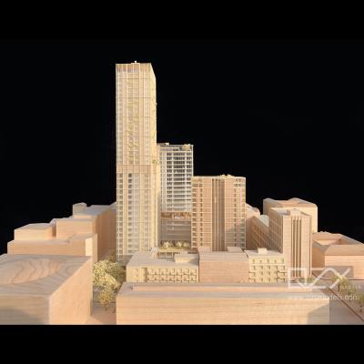 China Basswood Architectural Section Model JKP 1:500 Warsaw Project - 200cm x 100cm Display Model with 100KG Weight for sale