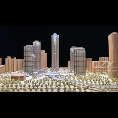 China 1:500 Scale Acrylic Base Architectural Model for Xiamen Wetland Park Office Building Project - 200cm × 100cm Display for sale