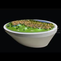 China 1:450 Scale Villa Community Architectural Model with Elliptical Base - 500cm x 1000cm Display for China Overseas Property for sale
