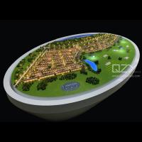 China 1:450 Scale Villa Community Architectural Model with Elliptical Base - 500cm x 1000cm Display for China Overseas Property for sale
