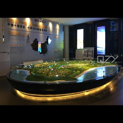 China Shenzhou Peninsula Architectural Model 1:500 Scale with 200cm × 100cm Display Size and Professional Lighting System for sale