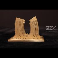 China Dubai Pagani Tower 1:1000 Scale Brass Architectural Model - CNC Precision Crafted Desktop Display for sale