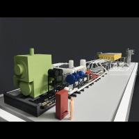 China SGS ROHS 1:30 Scale Liquid Cooling Recycling Industrial Model - 1.5m x 4m Architecture Display with Color-Coded Pipelines for sale