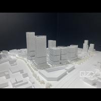 China 1:1000 Scale Custom Architectural Model with 3D Printed White Structures for Professional Design Studies for sale