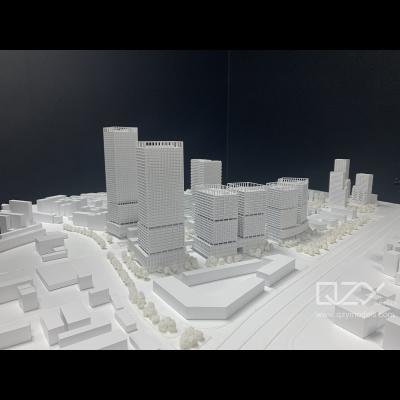 China 1:1000 Scale Custom Architectural Model with 3D Printed White Structures for Professional Design Studies for sale