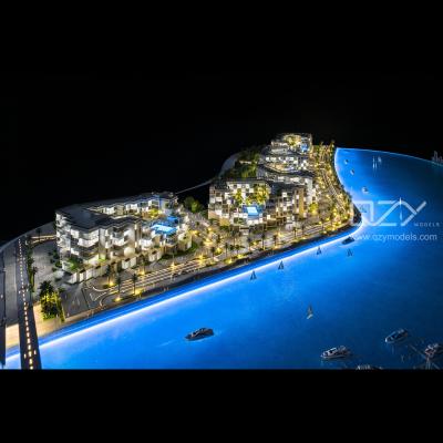 China HandCraft Scale 3D Print Architectural Model Doha Les Vagues Residence 1/250 with LED Lighting and Professional Display Options for sale